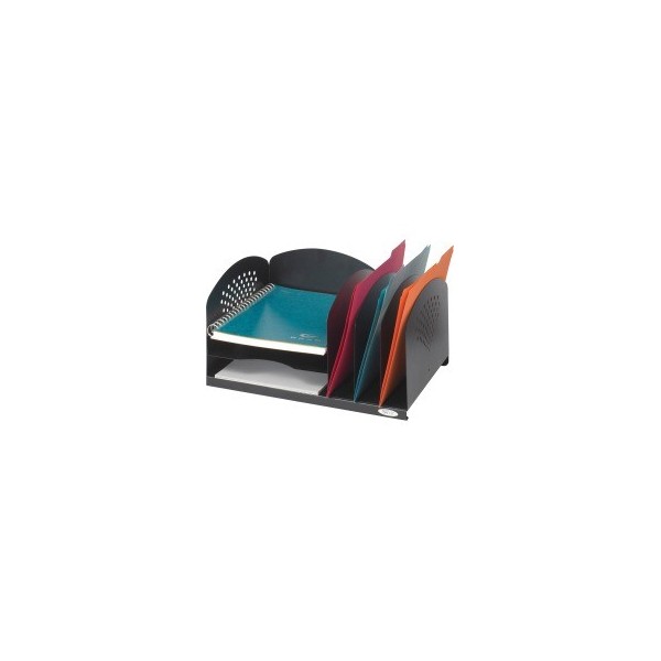 Safco Combination Rack w/ Vertical Compartment and Trays