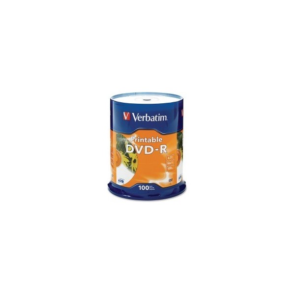 Verbatim DVD Recordable Media - DVD-R - 16x - 4.70 GB - 100 Pack
